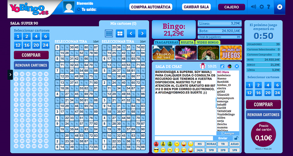 Jugar a juegos de bingo online — YoBingo